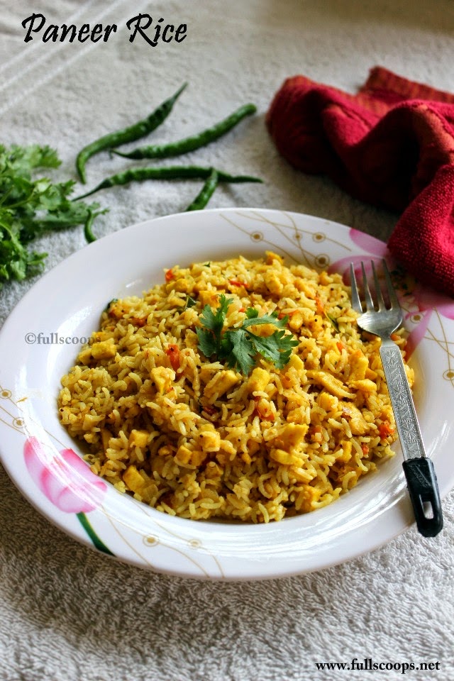 Masala Paneer Rice ~ Full Scoops - A food blog with easy,simple & tasty ...