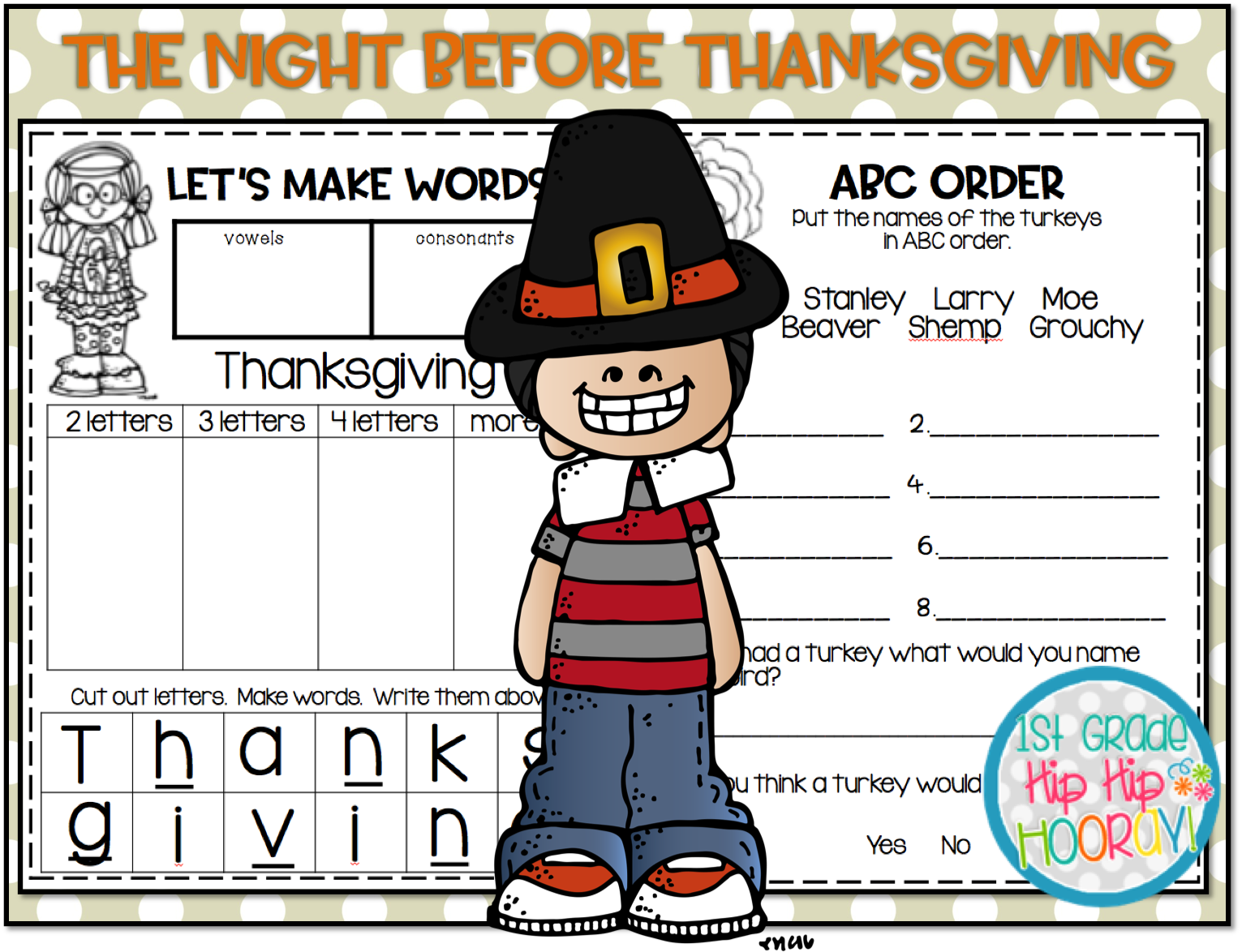 1st Grade Hip Hip Hooray!: 'Twas the Night Before Thanksgiving