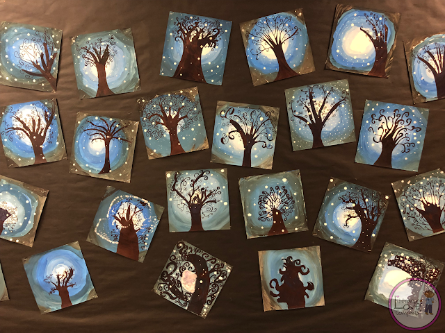Literacy Loves Company: Art for Kids: Snowy Trees