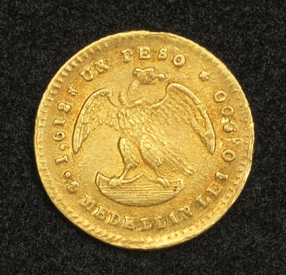Columbia Gold Peso Coin, dated 1872/1.|World Banknotes & Coins Pictures ...