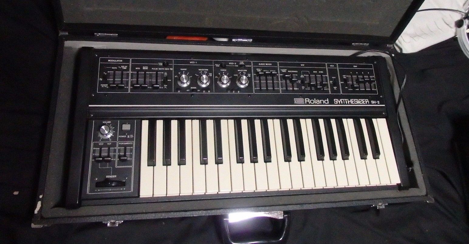 MATRIXSYNTH: Vintage Roland SH-02 Analog Synthesizer w/ Original Case