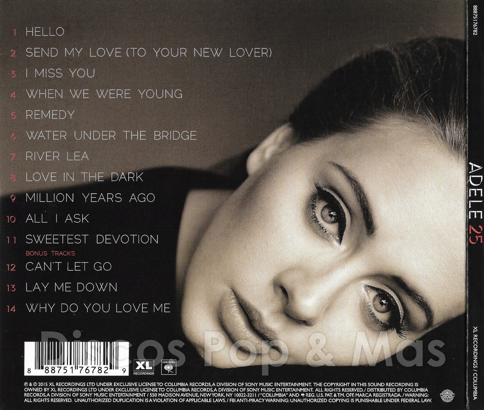 Discos Pop & Mas: ADELE - 25 (Target Edition)