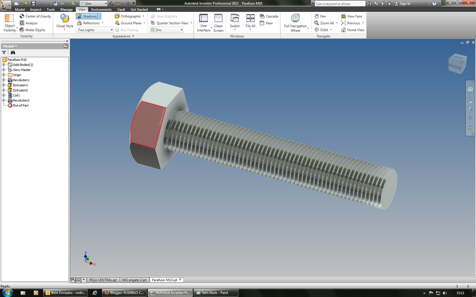 RODRIGO - CAD: Mesa desenha no Inventor e renderizada no 3DS Max