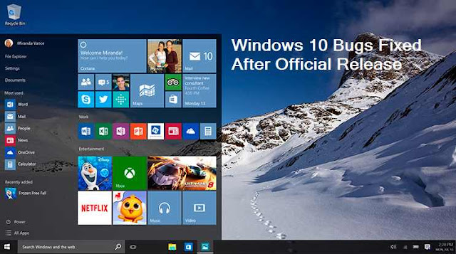 Microsoft Windows 10 Bugs Fixed After Official Released - Hackers Online Club (HOC)