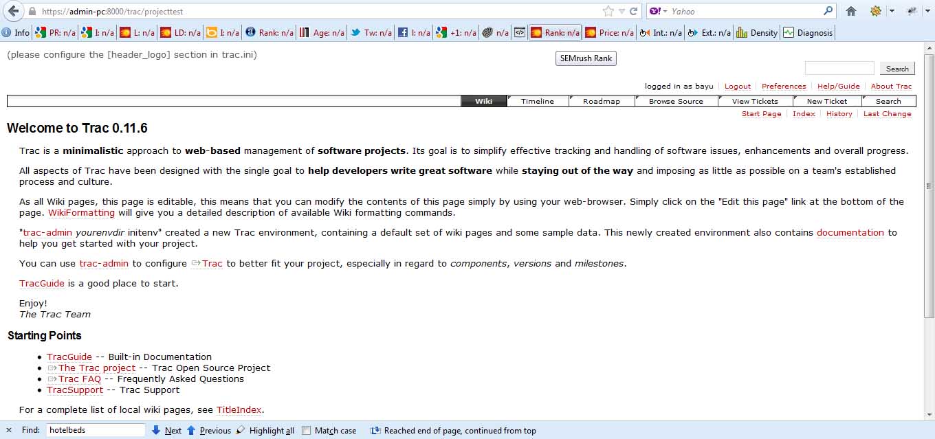 Easy Install Trac with VisualSvn Server on Windows 7