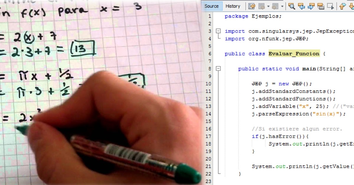 Evaluar funciones matemáticas en Java con librería JEP
