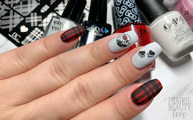 NAIL ART: Cozy Canadian Camping In Plaid Nails - Prairie Beauty
