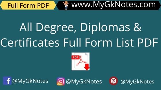All Degree Diplomas Certificates Full Form List PDF Download all-degree-diplomas-certificates-full-form-list-pdf-download