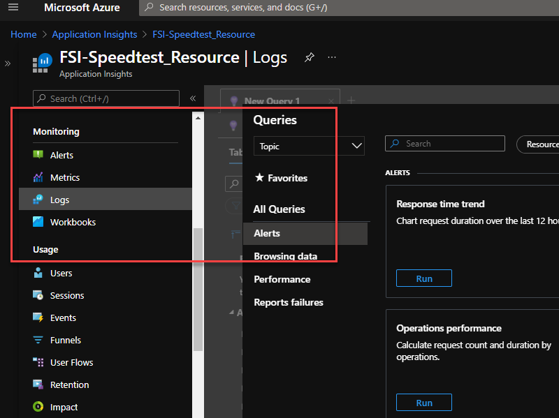 Querying Python logs Azure Application Insight