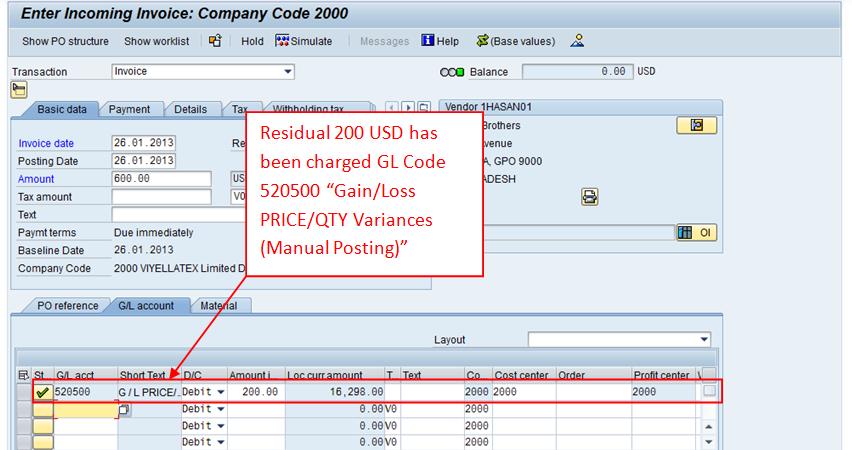 FICO: GR (MIGO) and IR (MIRO) Amount Difference /GR (MIGO) and IR (MIRO ...