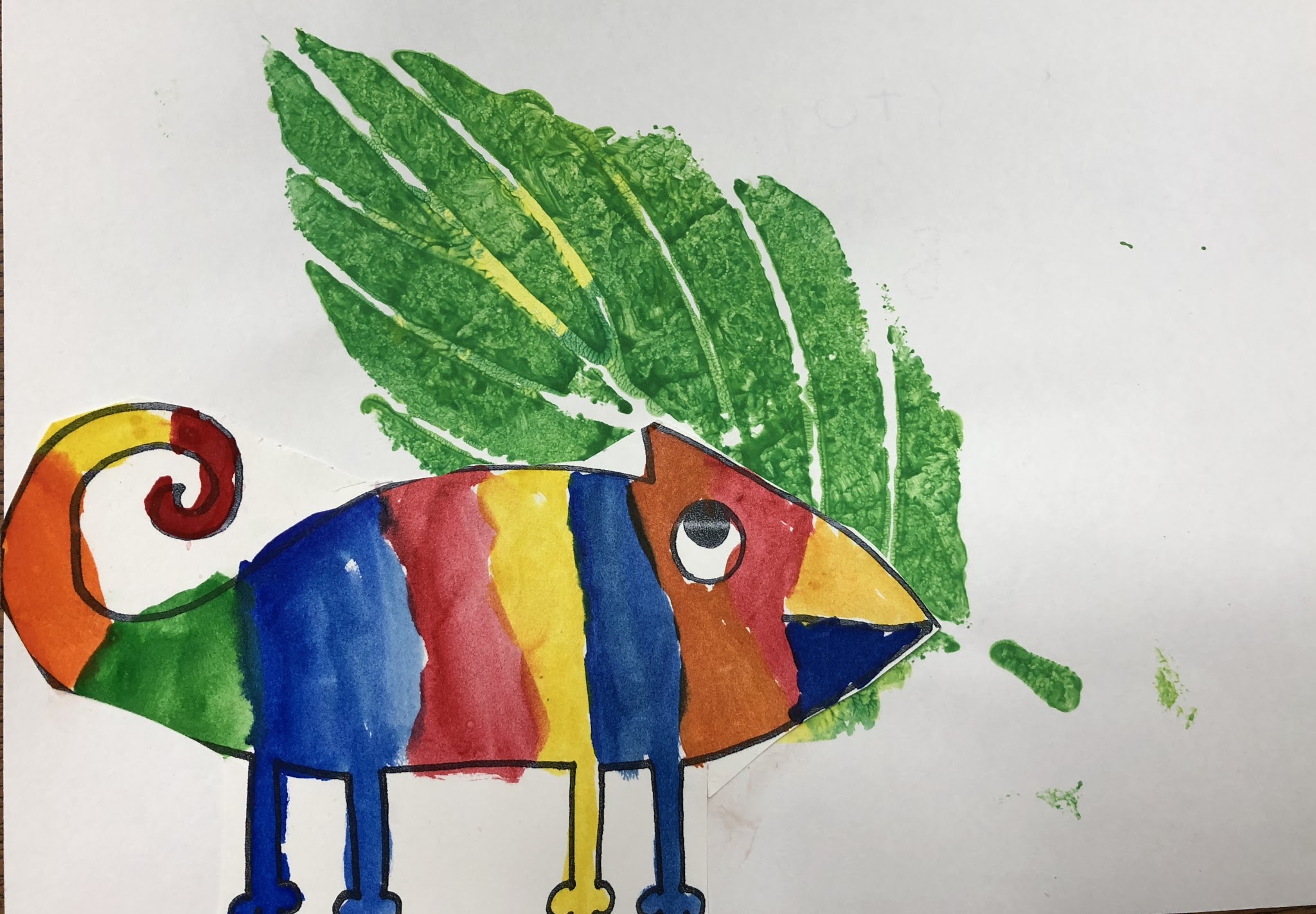 Mrs. Harris' art room: kindergarten Chameleon art lesson