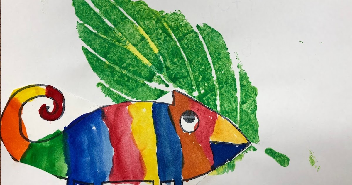 Mrs. Harris' art room: kindergarten Chameleon art lesson