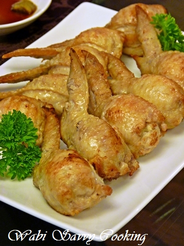 Wabi Savvy Cooking in English: Teba Gyoza - Stuffed Chicken Wing