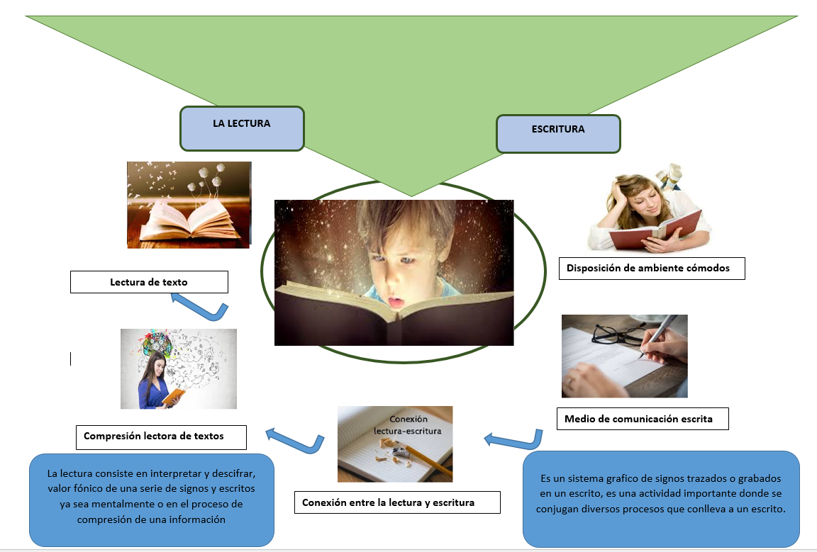 Infografia diferencia entre la escritura y lectura
