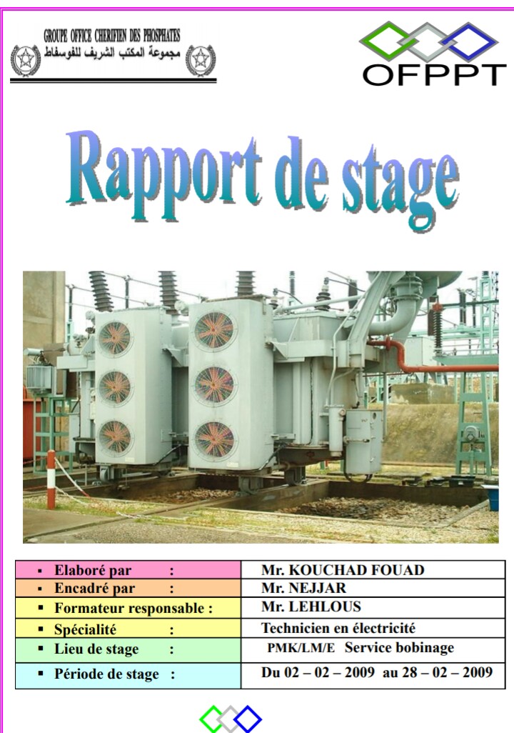 rapport de stage en électricité