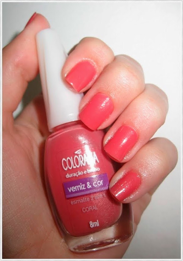 Esmalte da vez: Coral, Colorama - Feufolândia