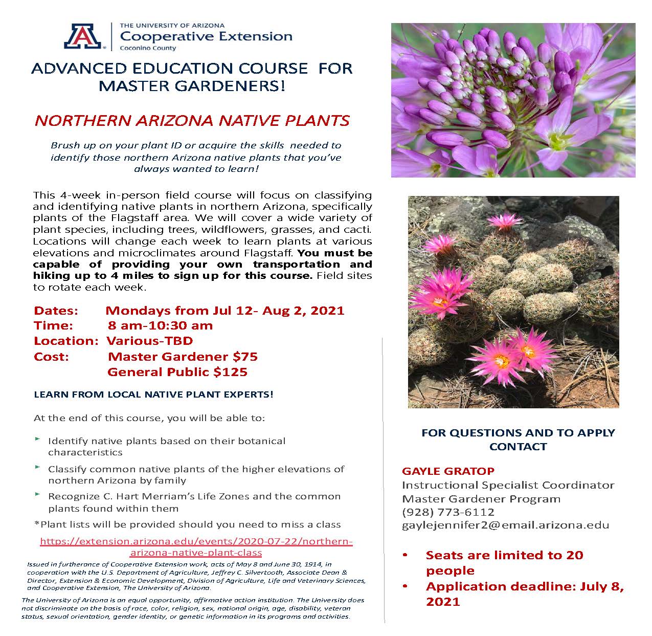 Coconino Master Gardener Association: Northern Az Native Plants Course ...