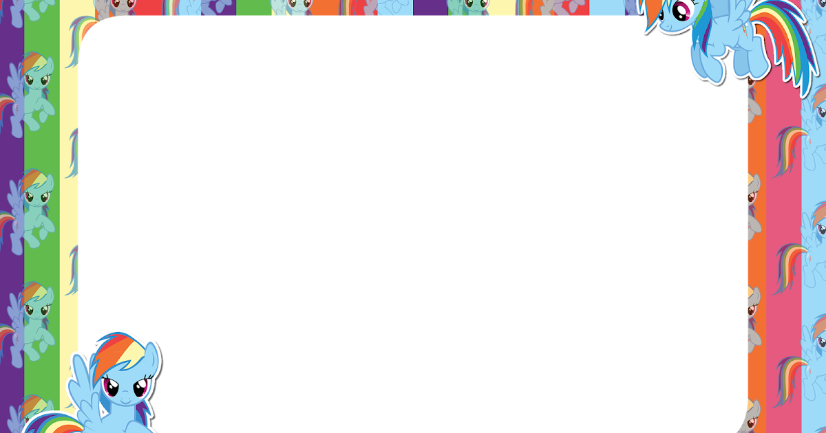 My Little Pony Rainbow Dash PNG Frame - Printable PNG Frames | Cartoon ...
