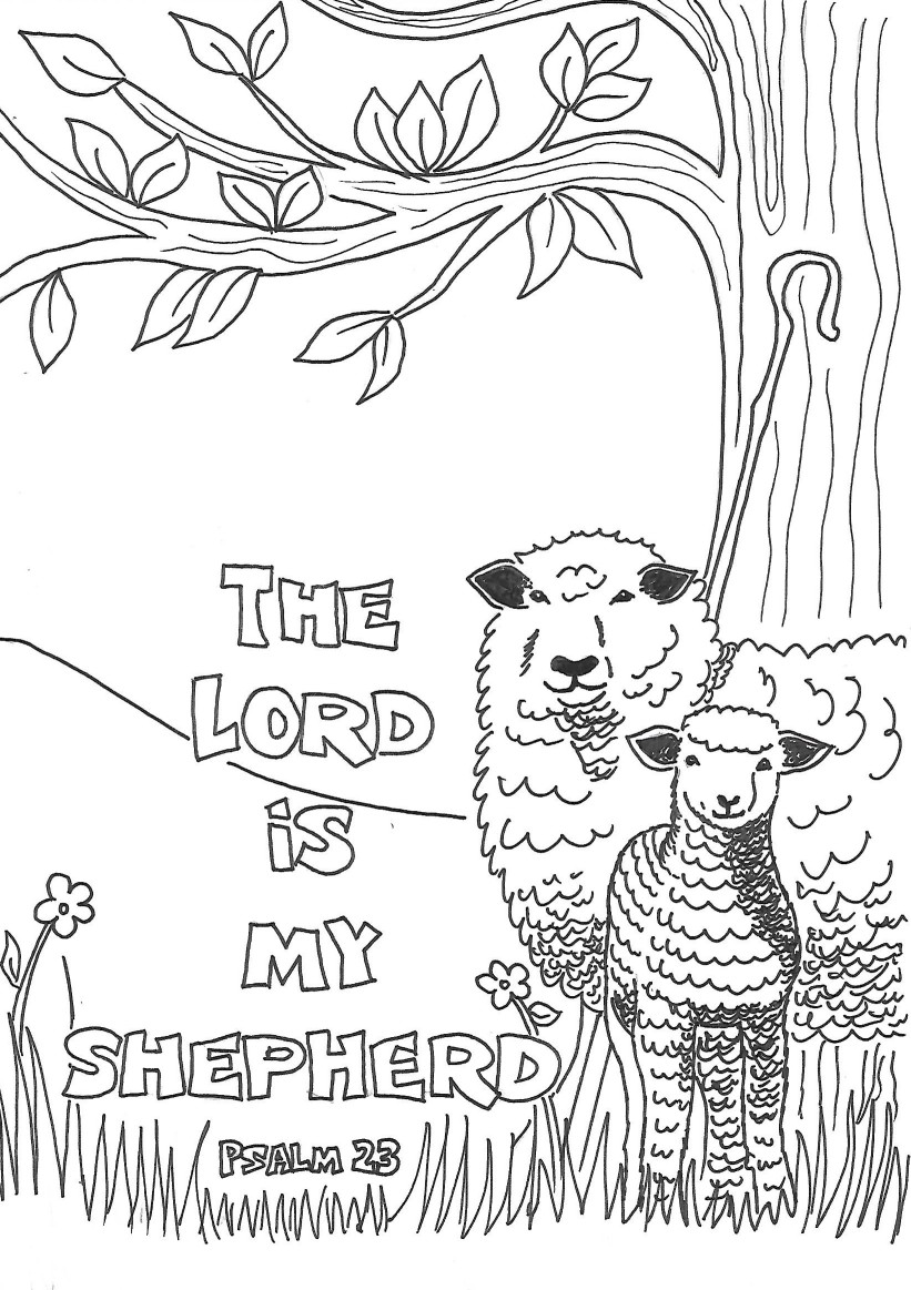 The Lord Is My Shepherd Psalm 23 Coloring Page Coloring Pages