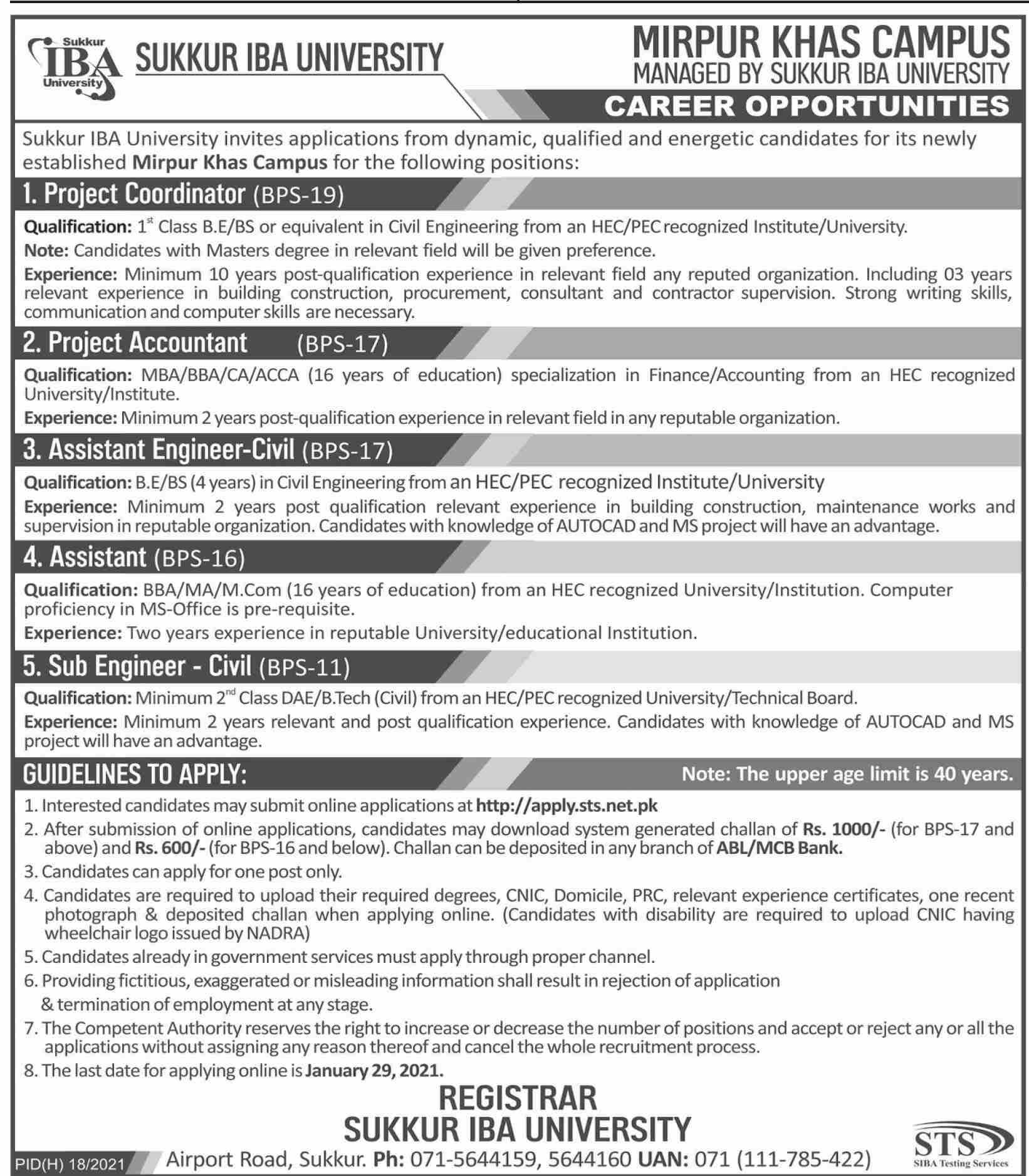 Sukkur IBA University Jobs 2021 STS Application Form Download Pakistani Government Jobs sukkur-iba-university-jobs-2021-sts-application-form-download-pakistani-government-jobs