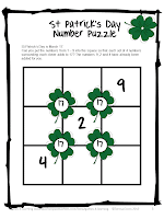 Fun Games 4 Learning: St. Patrick's Day Math Freebies