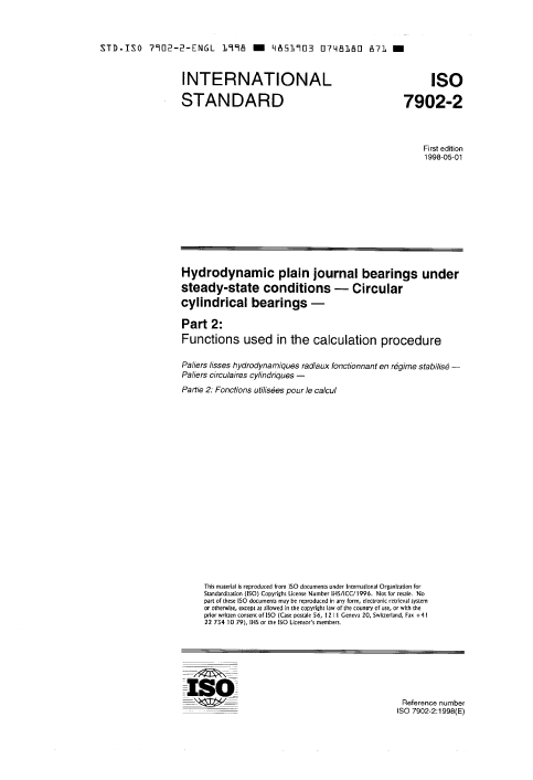 Hydrodynamic plain journal bearings under steady-state conditions ...