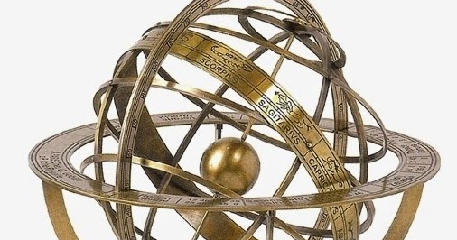 Sphère armillaire. 52,5x36x36cm