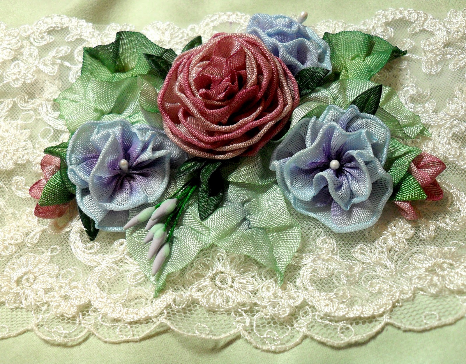 Lambs and Ivy Designs: Latest French Ribbon Work
