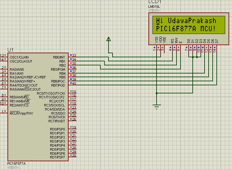 PIC16f877a 4 Bit mode Interfacing LCD Display using MPlab and Pickit3 ...