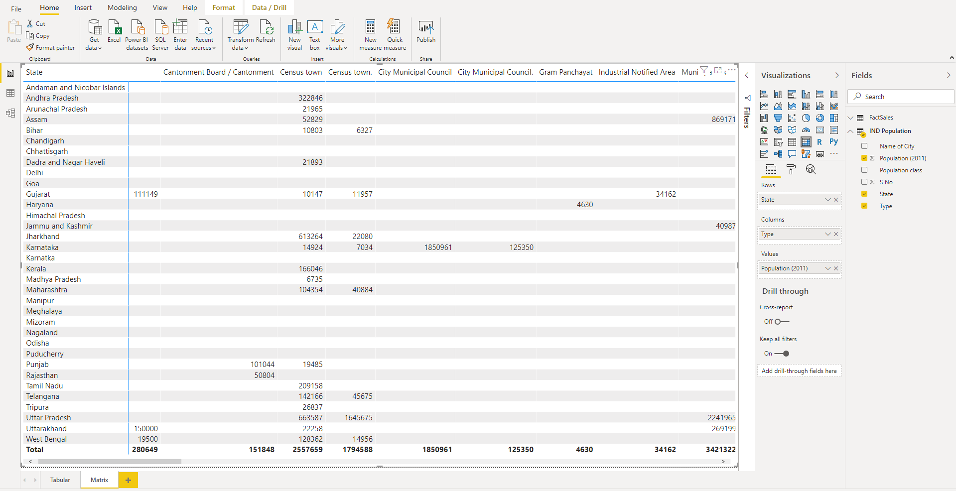 Create power BI report from text file
