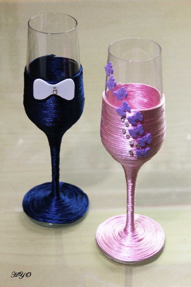 Hogar y Ocio: Pareja de copas decoradas