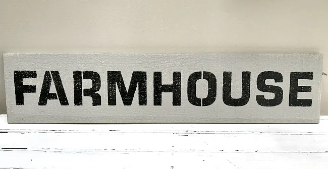 Stenciling a Large Farmhouse Sign