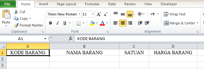 Something New!: Cara membuat form isian data sederhana di Ms Excel