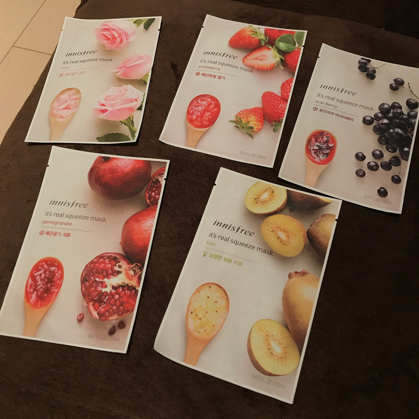 [K-beauty] Innisfree It's Real Squeeze Mask Sheet Masks Product Review