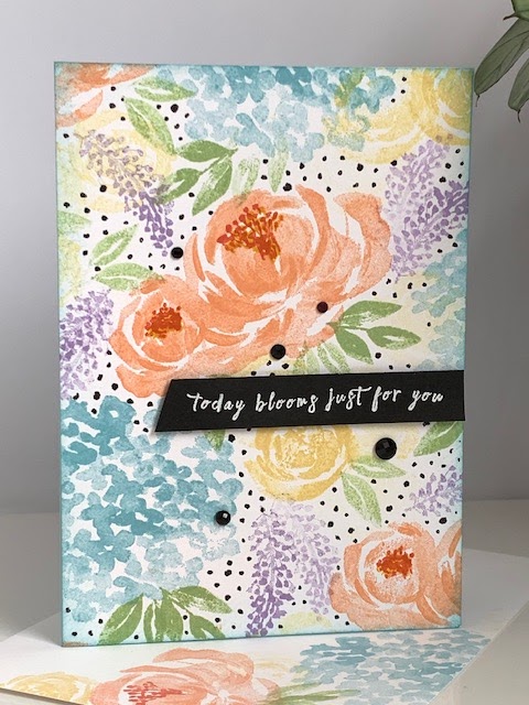 Jenny's stampin flavours: Beautiful stamped background
