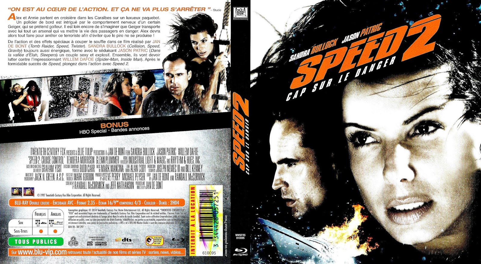 BLU-RAY JAQUETTES BLU-RAY: Speed 2