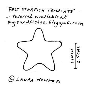 Bugs and Fishes by Lupin: How To: Make a Mini Felt Starfish