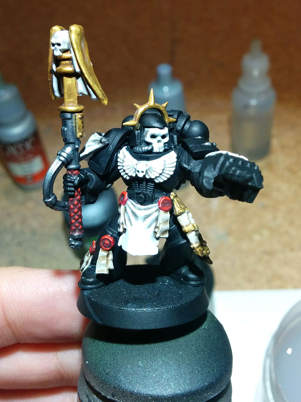 The Hammer of Wrath: WIP: Kitbashed Space Marine Chaplain