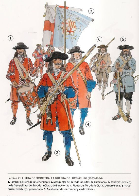 Spanish Lead Painting: Late XVII c. Tercio de Barcelona