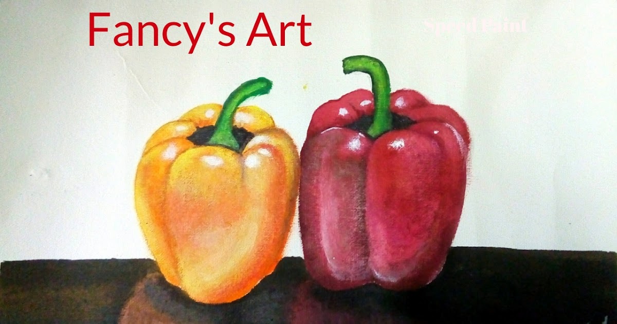 Fancy's Art: How To Paint Capsicum | Easy Painting for beginners | Easy ...