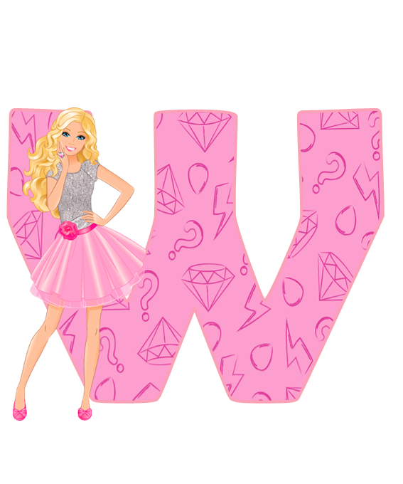 Kits imprimibles gratis : Abecedario Barbie