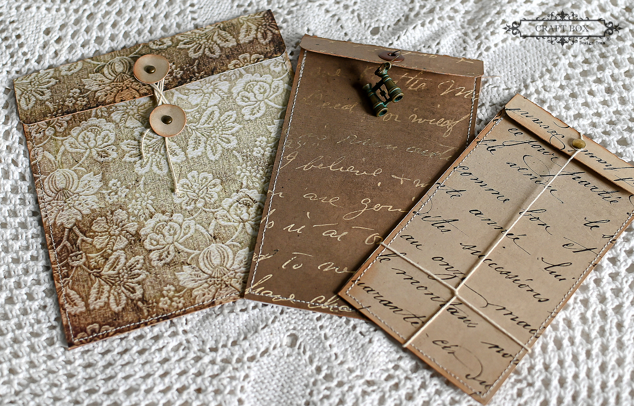 Junk journal envelopes for Craft Box UK - Henriëtte van Mierlo