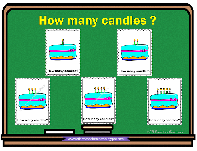 ESL/EFL Preschool Teachers: Birthday Unit Flashcards for ELL