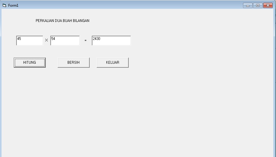 Bahasa Pemrogaman Visual Basic 6.0: CARA MEMBUAT APLIKASI PERKALIAN ... Bahasa Pemrogaman Visual Basic 6.0: CARA MEMBUAT APLIKASI PERKALIAN ...