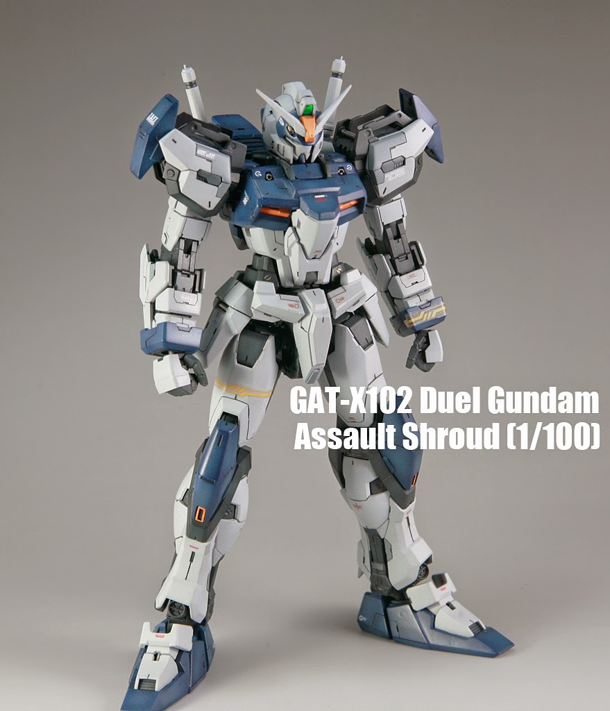 Gundam Family: 1/100 MG GAT-X102 Duel Gundam Assault Shroud Customized ...