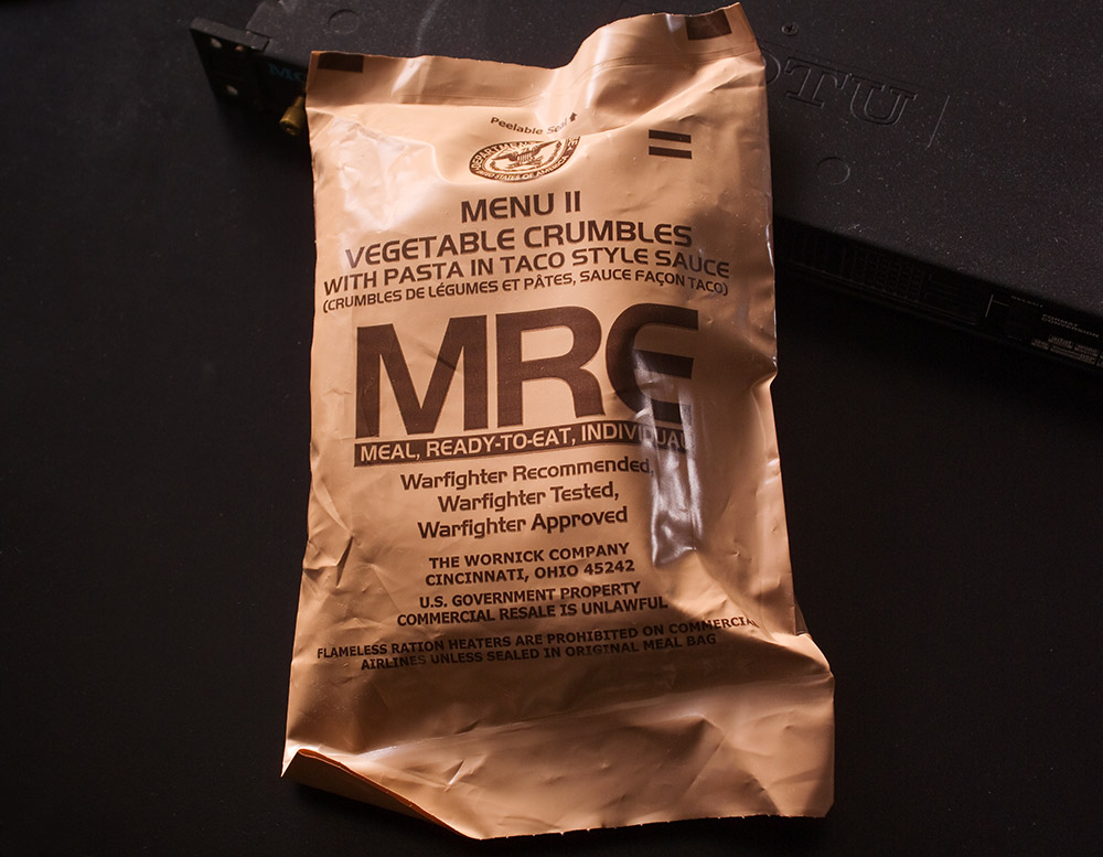 Women and Dreams: MRE Menu 11: Vegetable Crumbles with Pasta in Taco ...