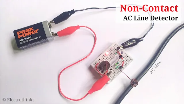 Non-Contact AC Line Detector using BC547