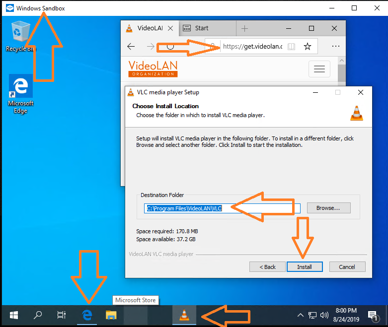 OpenEgg: Microsoft Windows Sandbox, enable, install and use