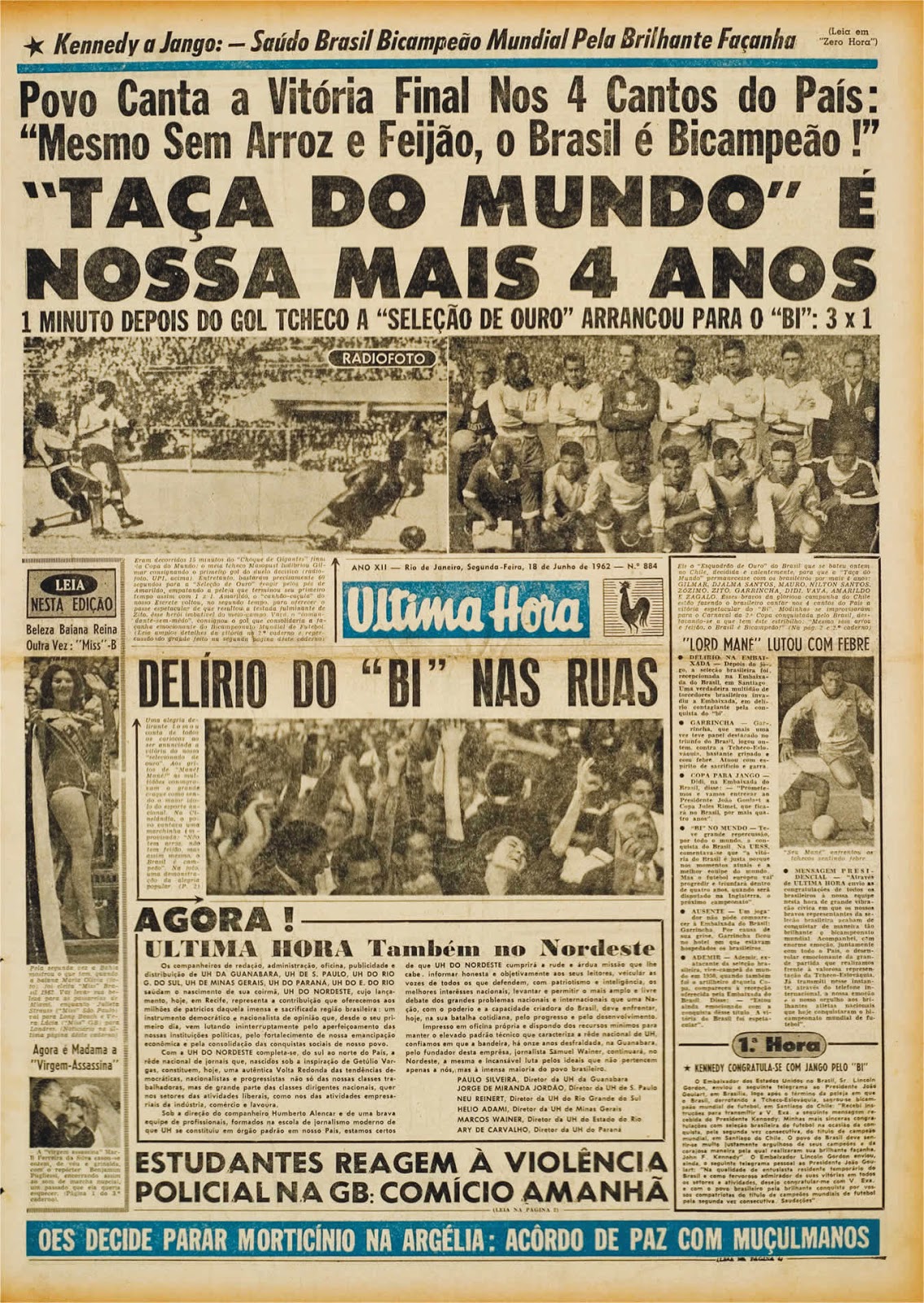 Universo Jornalístico: O ÚLTIMA HORA, A RAZÃO DE VIVER DE SAMUEL WAINER