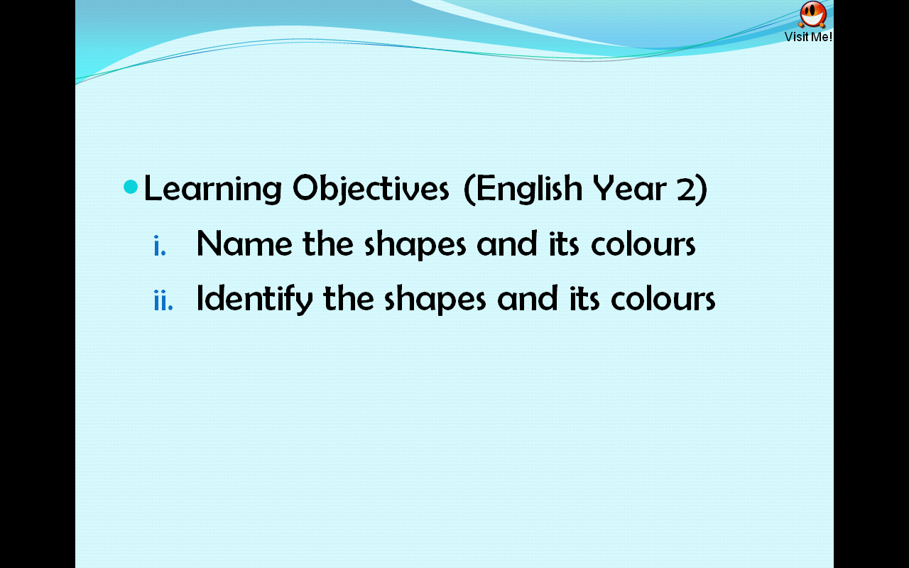 Interactive PowerPoint Courseware: Courseware 9 : Shapes & Its Colours